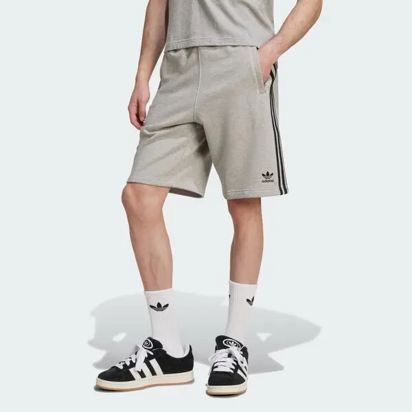 Adidas Adicolor 3-stripes Shorts - Medium Grey Heather / Black