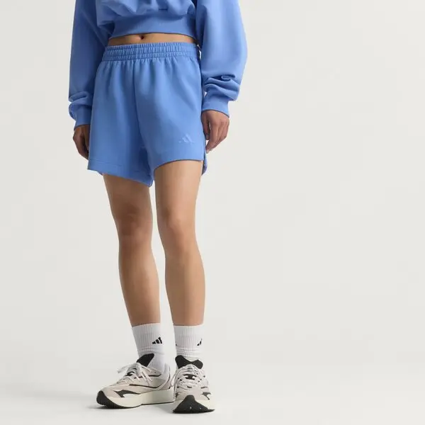 Adidas Soft Lux Loose Fit Shorts - Blue Fusion