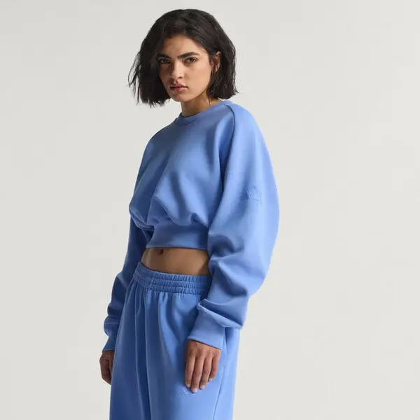 Adidas Soft Lux Loose Sweatshirt - Blue Fusion