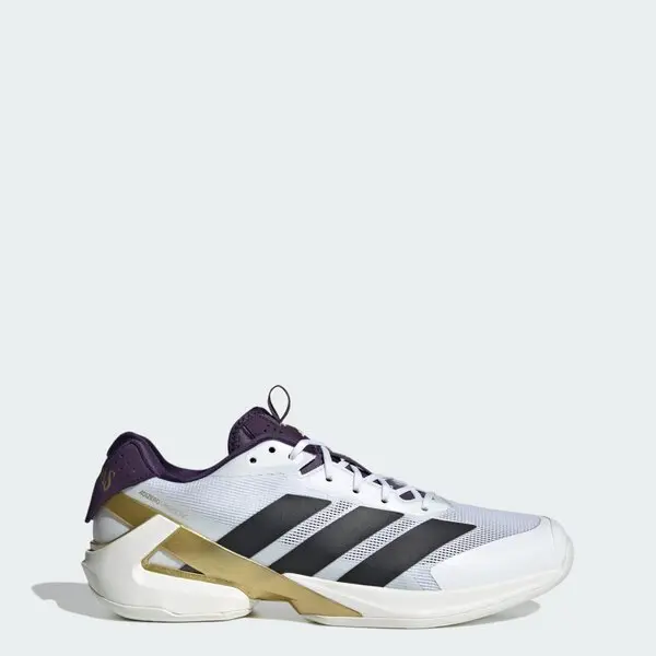 Adidas Adizero Ubersonic 5 Tennis Shoes - Cloud White / Core Black / Aurora Plum