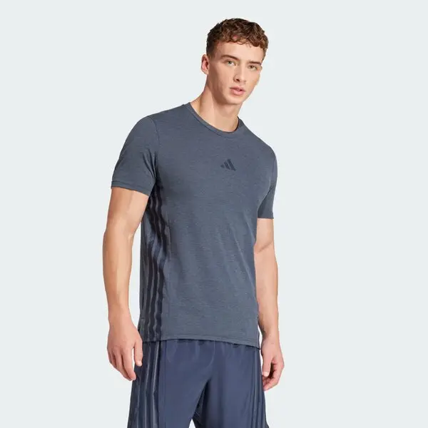 Adidas Designed 4 Training 3-stripes Tee - Aurora Ink