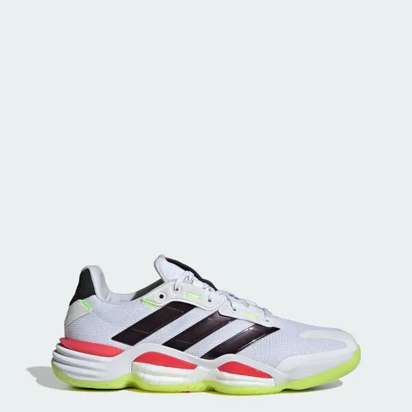 Adidas Stabil 16 Indoor Shoes - Cloud White / Aurora Met. / Aurora Plum