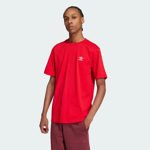 Adidas Trefoil Essentials Tee - Better Scarlet