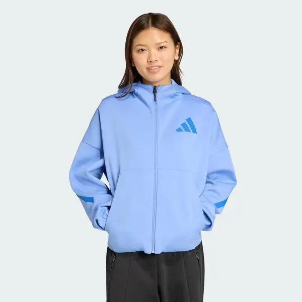 Adidas Z.n.e. Full-zip Hoodie - Blue Fusion