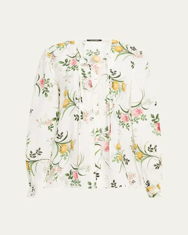 Kobi Halperin Ren Floral-print Blouse - White Multi