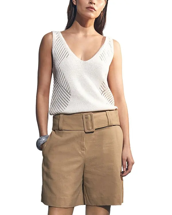 REISS Harper Belted Shorts