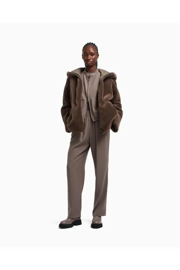 Emporio Armani Technical-cady Trousers With Elasticated Waistband