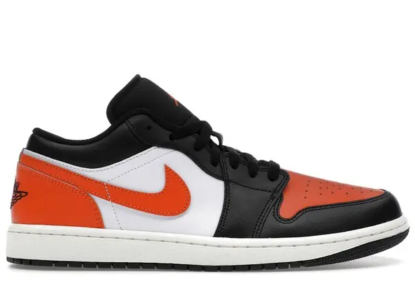 JORDAN 1 Low Shattered Backboard Alternate Sneakers - Black/starfish/white