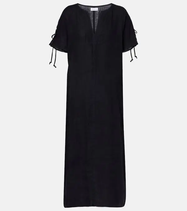Velvet By Graham & Spencer Maeve Linen Midi Dress - Blue
