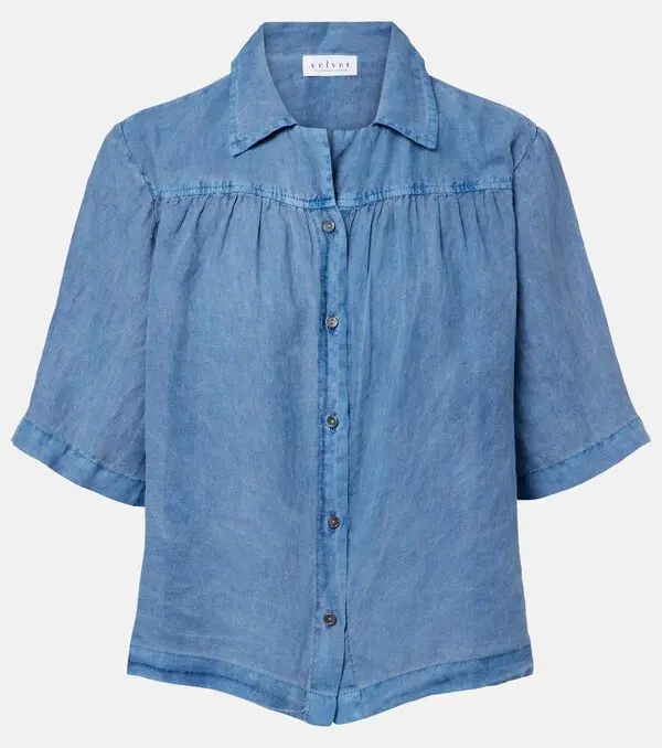 Velvet By Graham & Spencer Rowan Linen Shirt