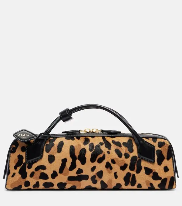 Alaïa Le Teckel Leopard-print Calf Hair Clutch - Brown