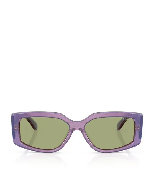 VOGUE Acetate Rectangle Sunglasses - Purple