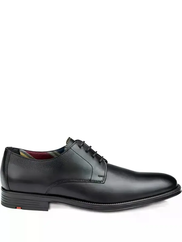 Lloyd Davenport Polished Leather Derby Shoes - Black