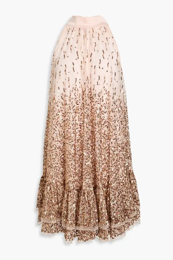Alice + Olivia Alice Olivia Zenon Sequin-embellished Tulle Mini Dress
