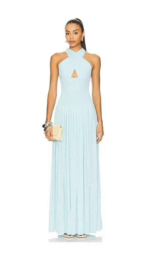 OW X Rhea Maxi Dress - Sky Blue