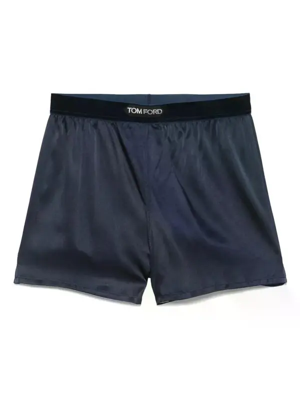 TOM FORD Satin Shorts - Blue