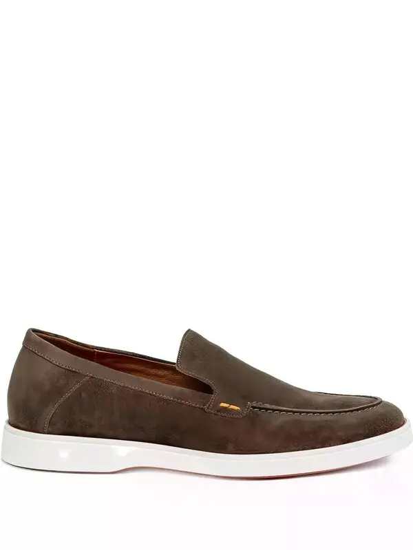 Lloyd Hunter Suede Loafers - Brown