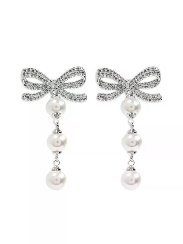 SELF-PORTRAIT Bow Tiered Drop Earrings