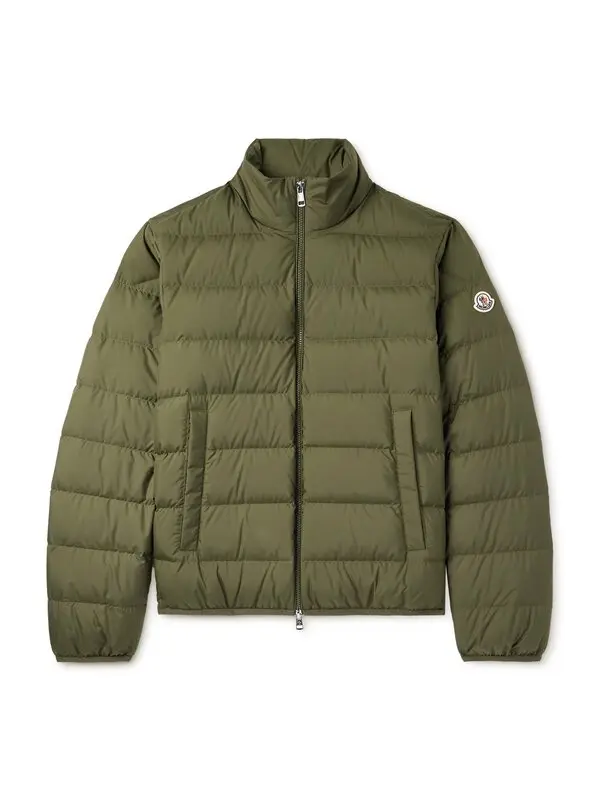 Moncler Baudinet Quilted Shell Down Jacket - Green