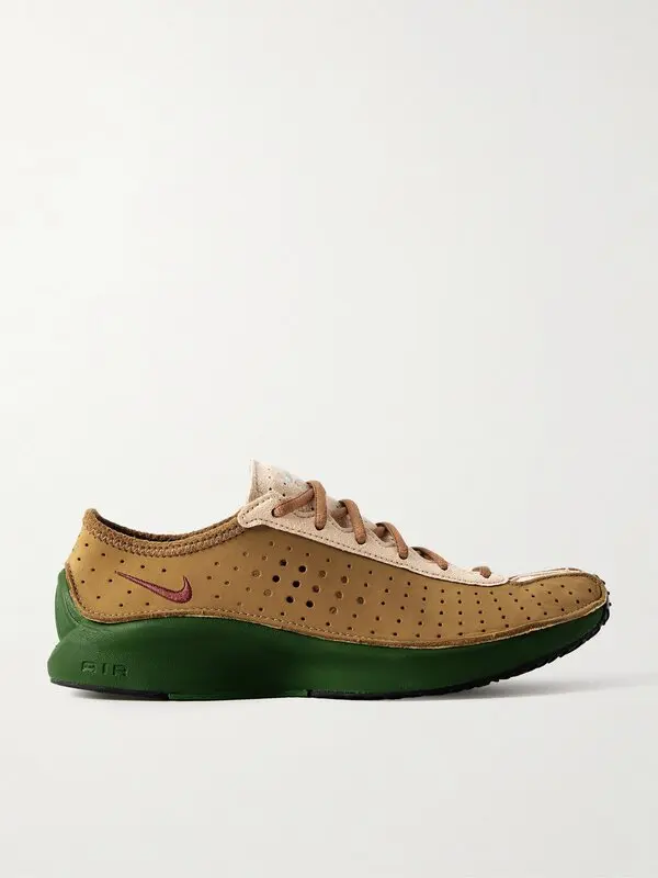 Nike Air Superfly Nubuck And Suede Sneakers - Brown