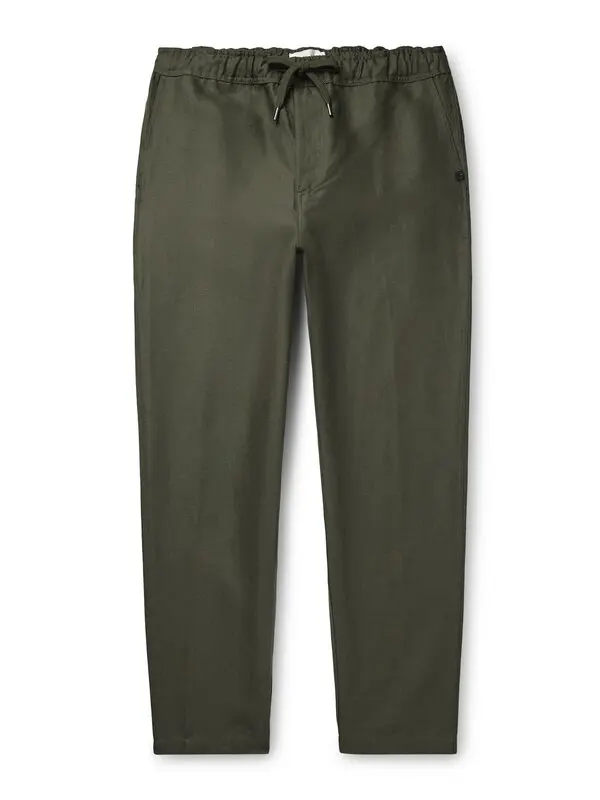 Derek Rose Sydney Slim-fit Linen Drawstring Trousers
