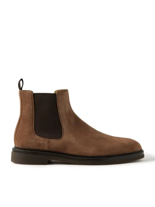 Brunello Cucinelli Suede Chelsea Boots - Brown