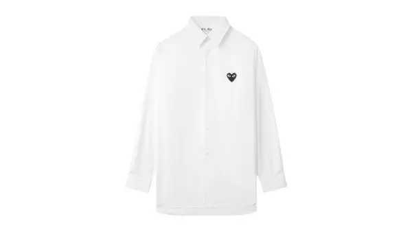 Play Comme Des Garcon Heart Emblem Shirt - White