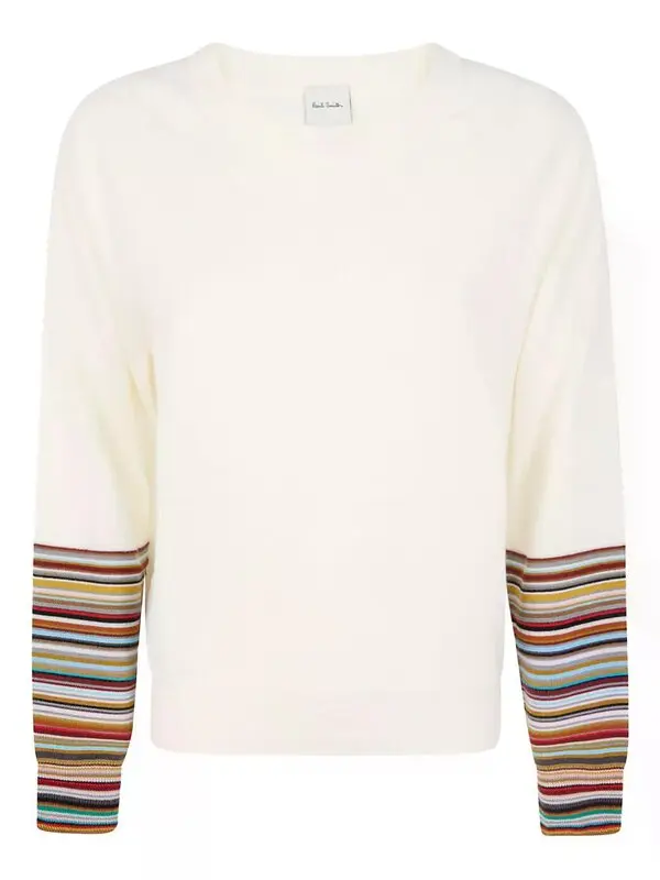 Paul Smith Artist Stripe-cuff Sweater - Neutrals