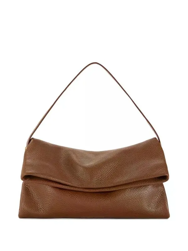 Elisabetta Franchi Leather Folded Shoulder Bag - Brown