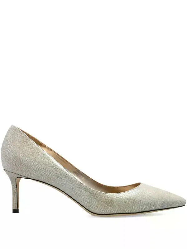 JIMMY CHOO Romy Metallic Leather Pumps