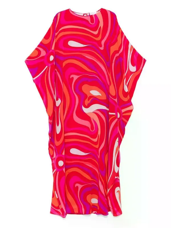 Emilio Pucci Marmo-print Maxi Dress - Red