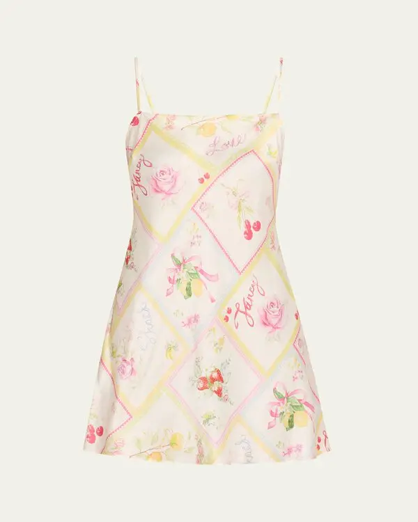 LoveShackFancy Calima Mini Slip Dress