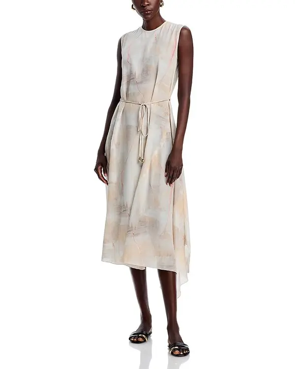 Fabiana Filippi Belted Midi Dress - Natural