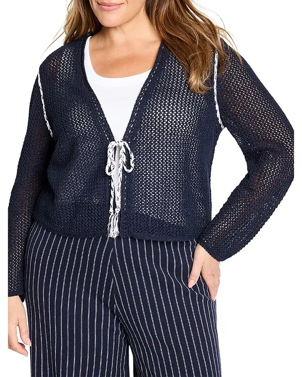 NIC+ZOE Mesh Tie Cardigan
