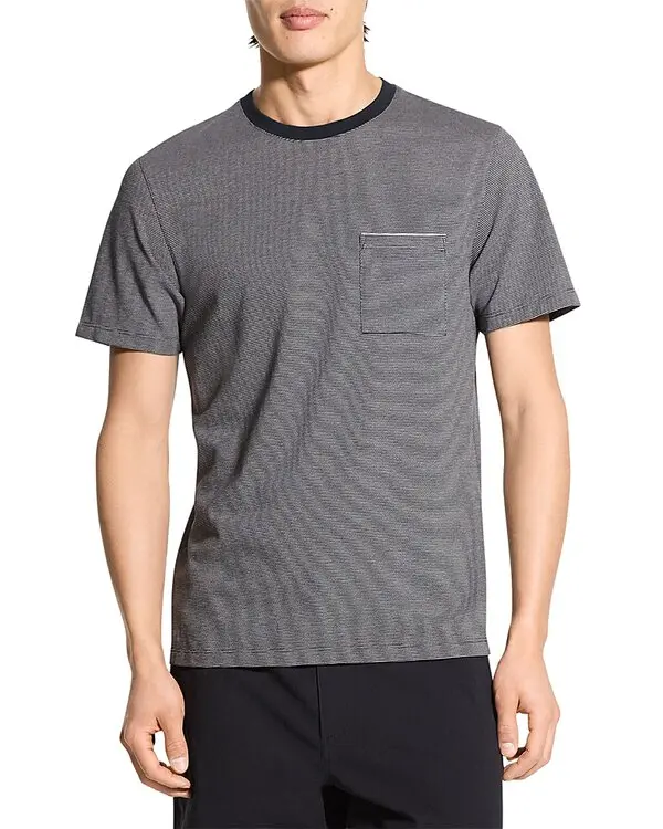 Theory Pique Crew Tee - Carbon Multi
