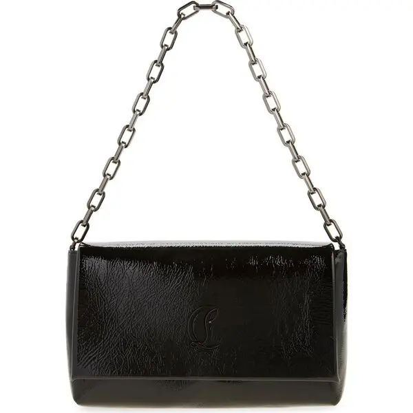 CHRISTIAN LOUBOUTIN Large Loubi54 Soft Naplak Leather Shoulder Bag - Black