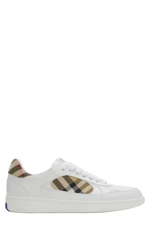 Burberry Terrace Check Court Sneakers - White/ Sand Ip Chk