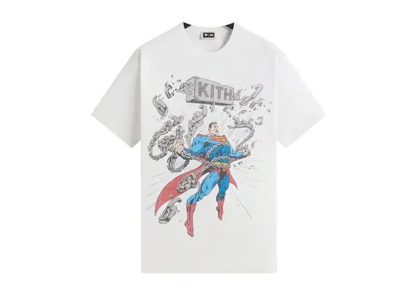 Kith X Superman Chains Vintage Tee Shirt - White