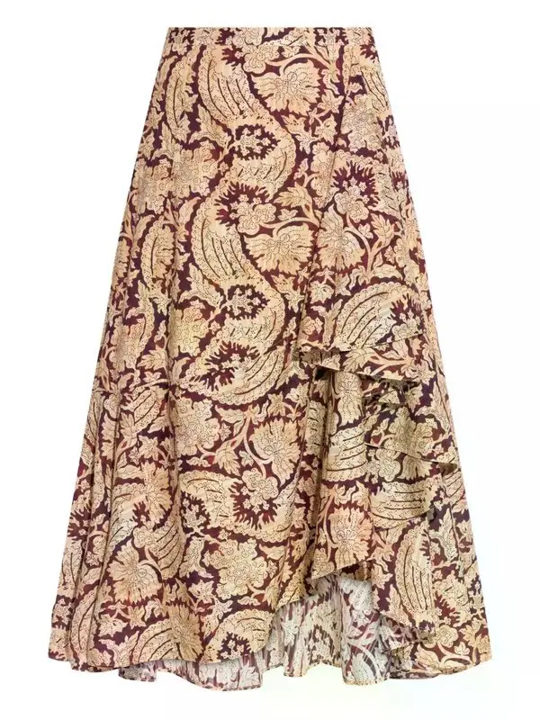 Ulla Johnson Floral-print Asymmetric Skirt - Neutrals
