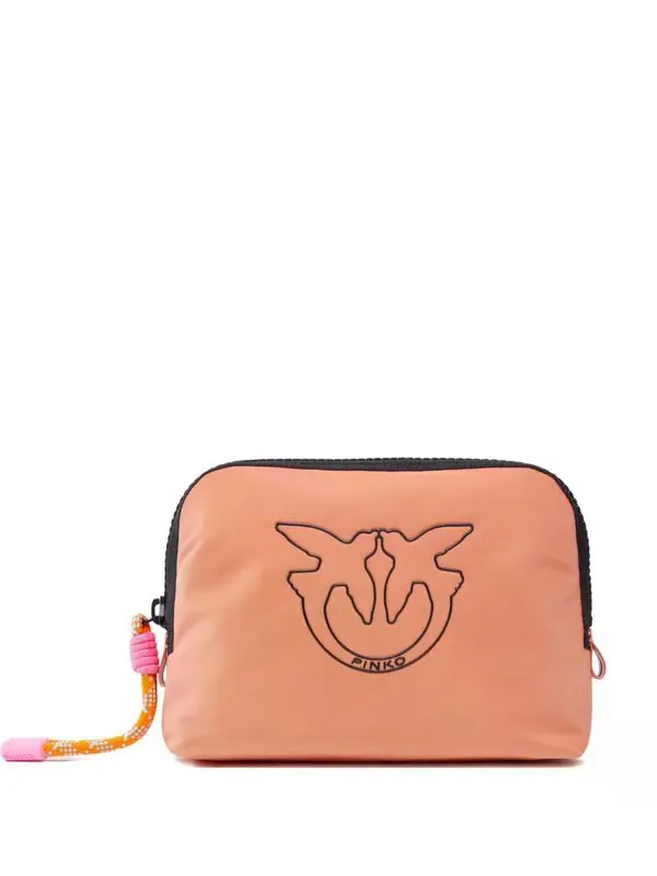 Pinko Embroidered Makeup Bag - Orange