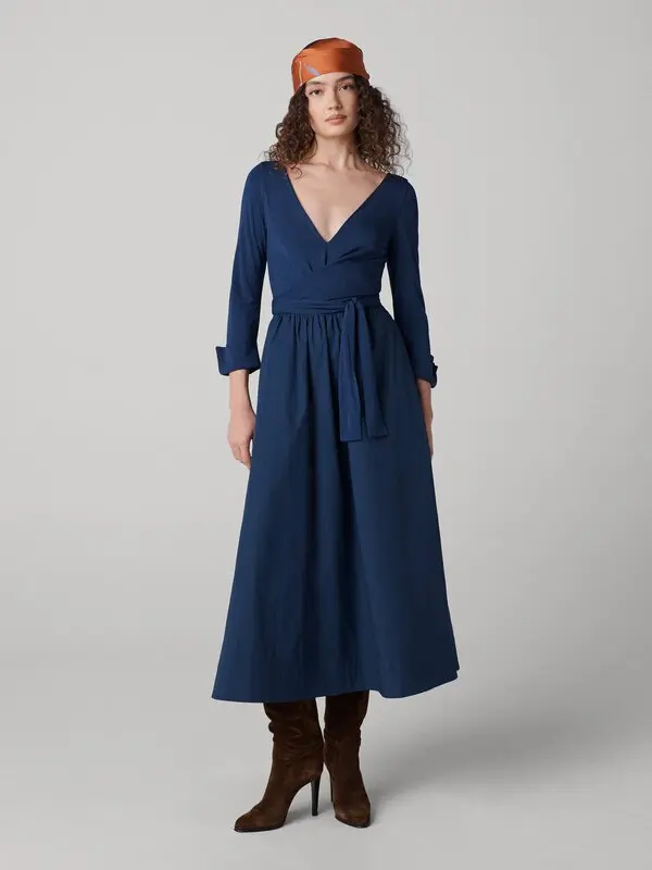 Diane Von Furstenberg Ballerina Wrap Dress - Classic Navy