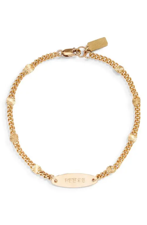 SET & STONES Rosie Engravable Id Tag Bracelet - Gold