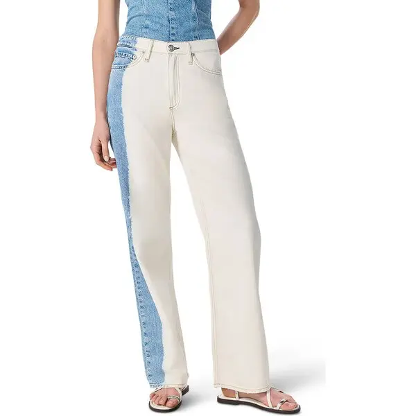 Rag & Bone Featherweight Logan Two-tone Wide Leg Jeans