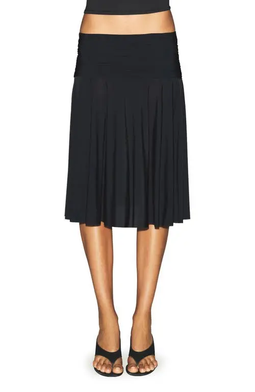 SKIMS A-line Milky Sheer Skirt - Obsidian