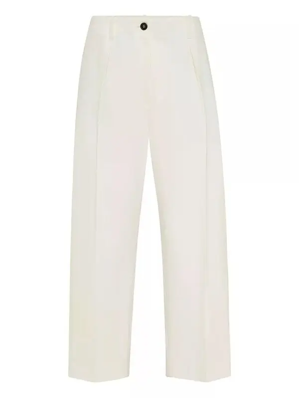 Brunello Cucinelli Pleated Trousers - White