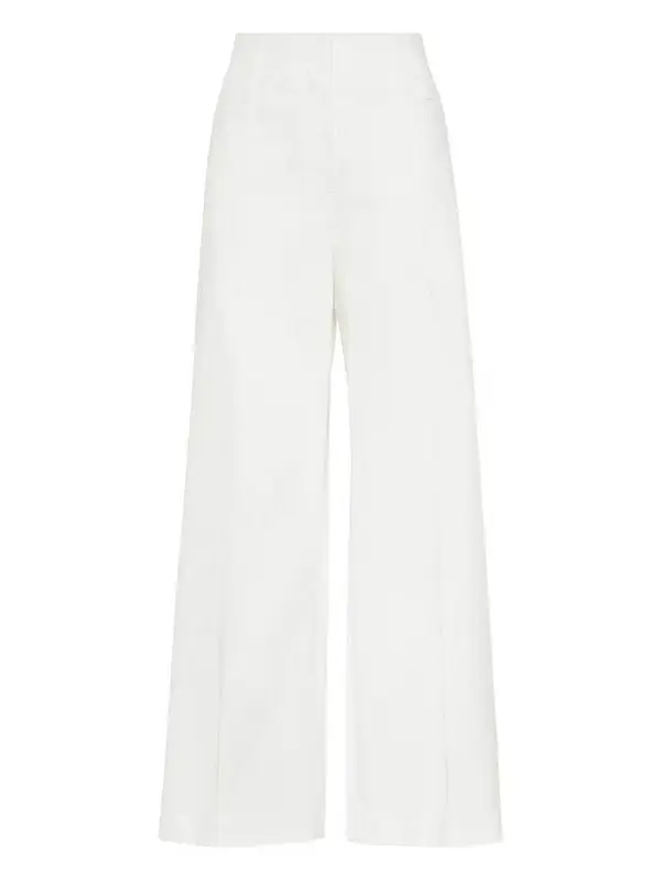 Brunello Cucinelli Cotton Flared Trousers