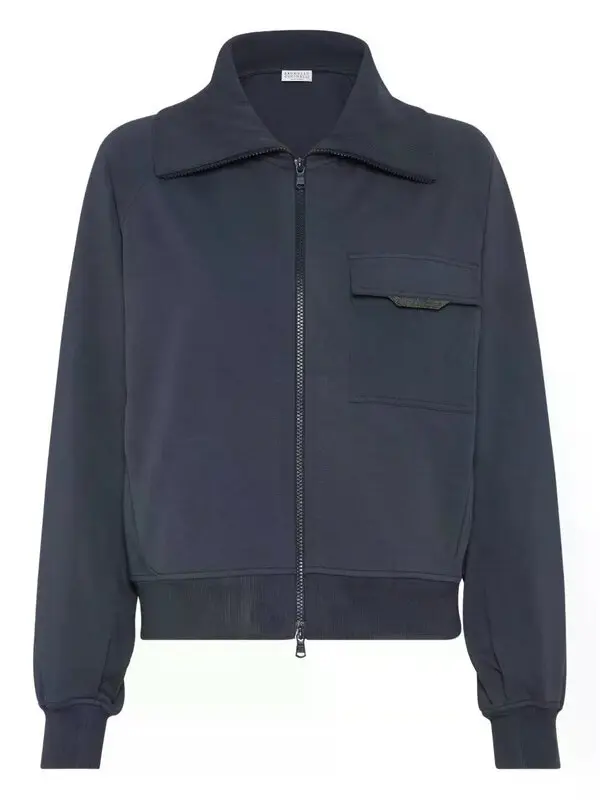 Brunello Cucinelli Zip-up Sweatshirt - Blue