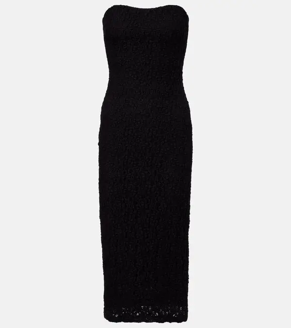 Max Mara Elegante Luciana Strapless Midi Dress