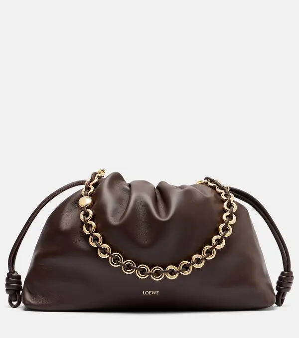 Loewe Flamenco Large Leather Shoulder Bag - Brown