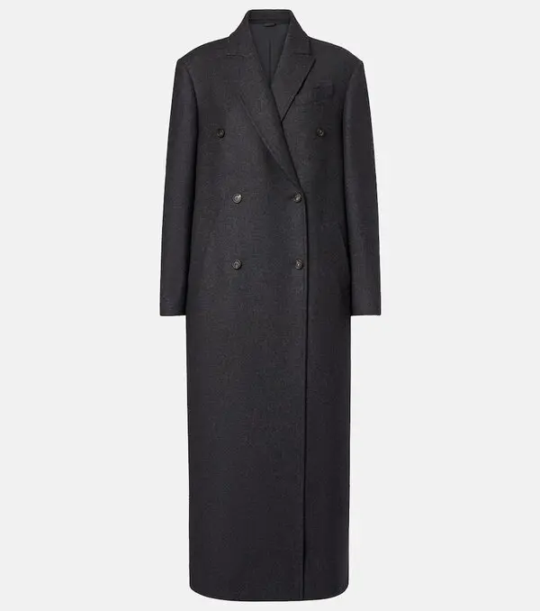 Brunello Cucinelli Double-breasted Wool Coat - Grey